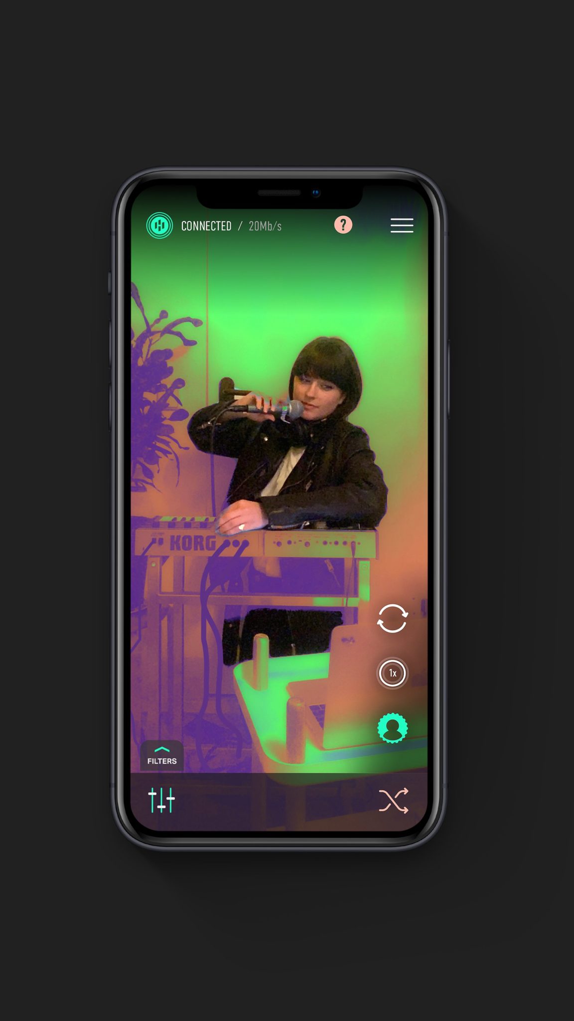 Turn your iPhone into a streaming source, and add filters, with the ...