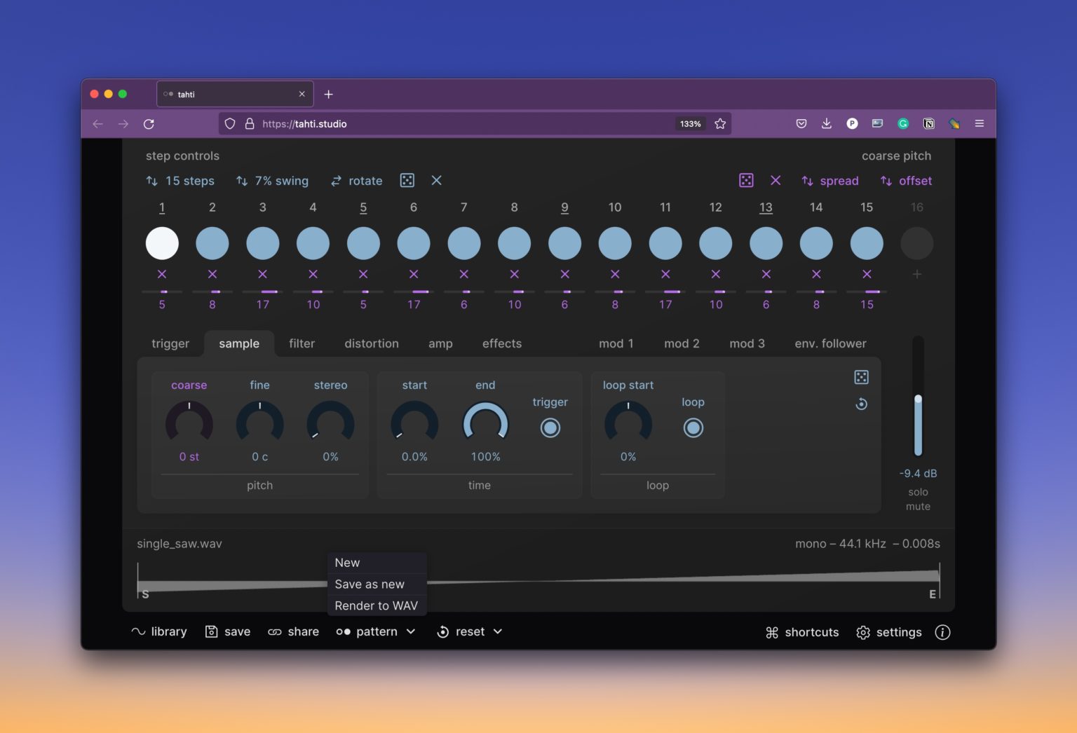 Free browser groovebox: tahti is surprisingly powerful Elektron ...