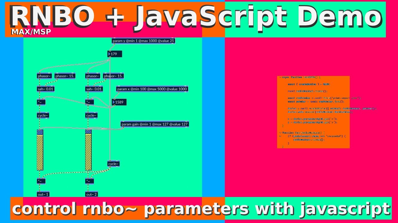 RNBO news: JavaScript + Web interactive audiovisuals, RNBO included in Live 11.3 - CDM Create ...