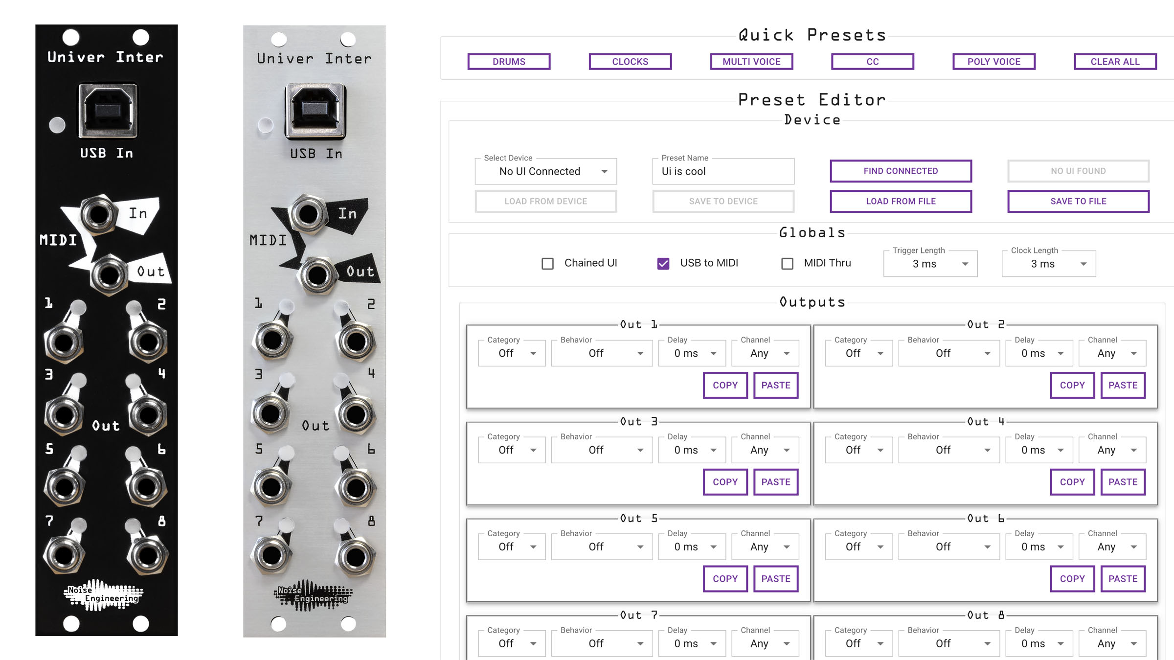 Noise Engineering Univer Inter: USB and MIDI to CV in 6HP, configured however you want - CDM ...
