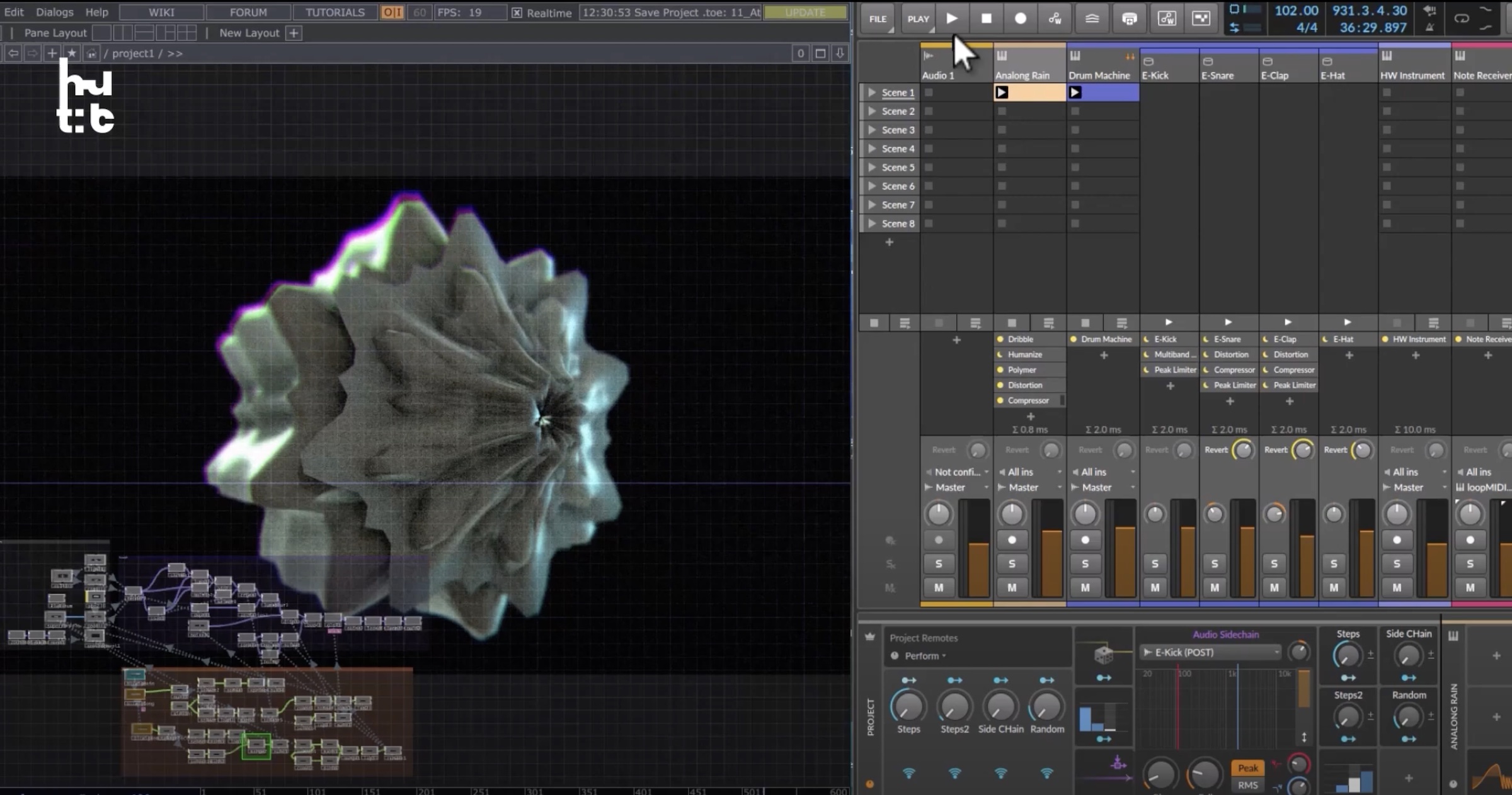 Learn to connect TouchDesigner to Bitwig - and make visuals for music - CDM Create Digital Music