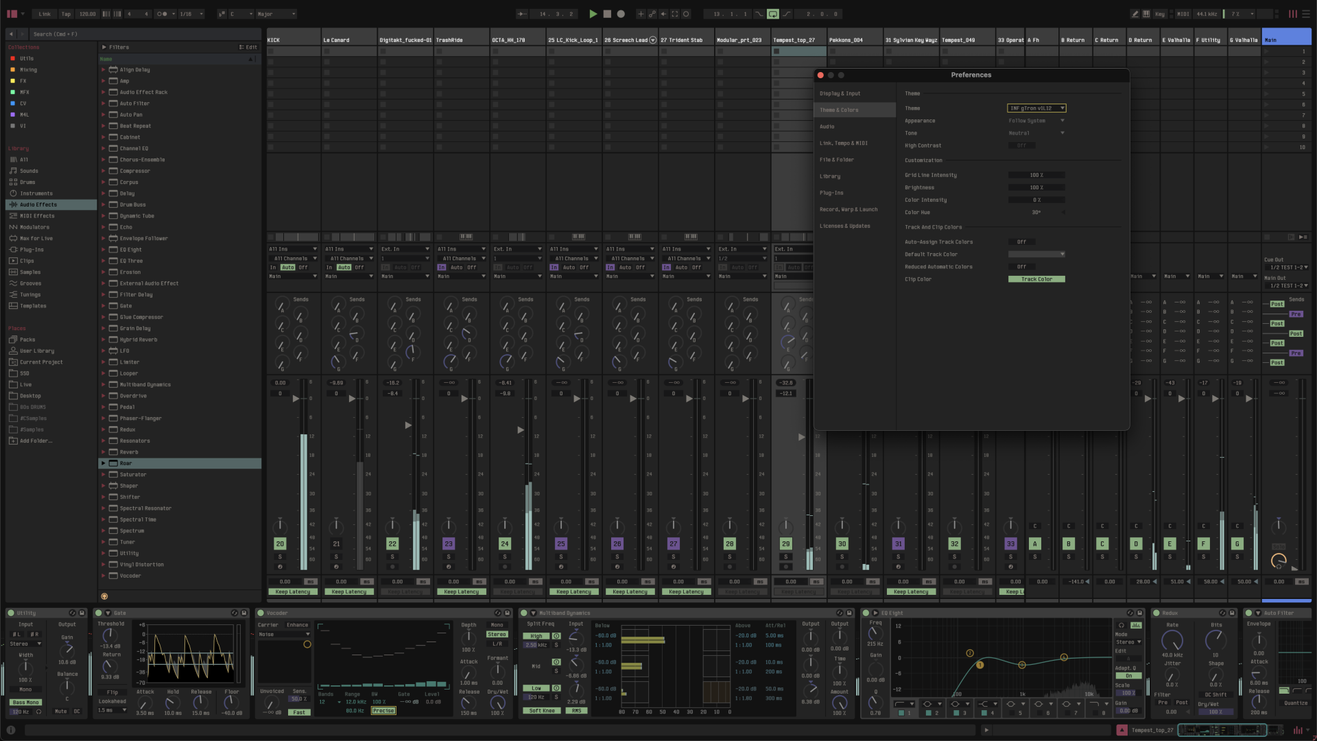 Remake Live 12 with retro refinement: updated workstation, ultra-dark ...