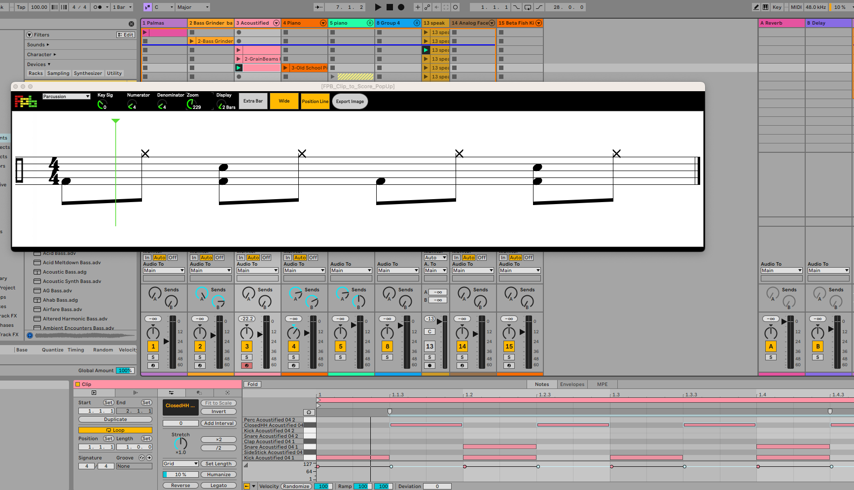 Add a notation view to Ableton Live Clips, for free: FPB Clip To Score ...