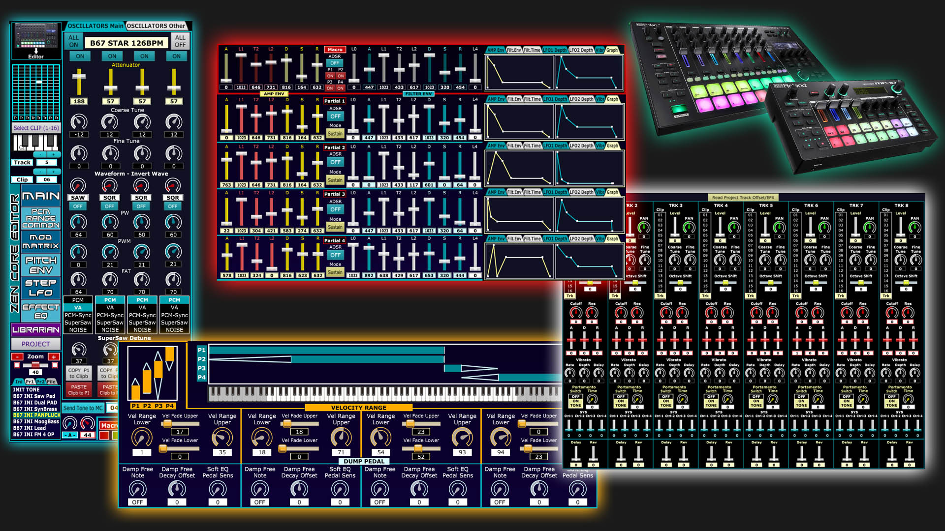 MC-101/707 Zen-Core get the comprehensive editor Roland forgot - CDM ...