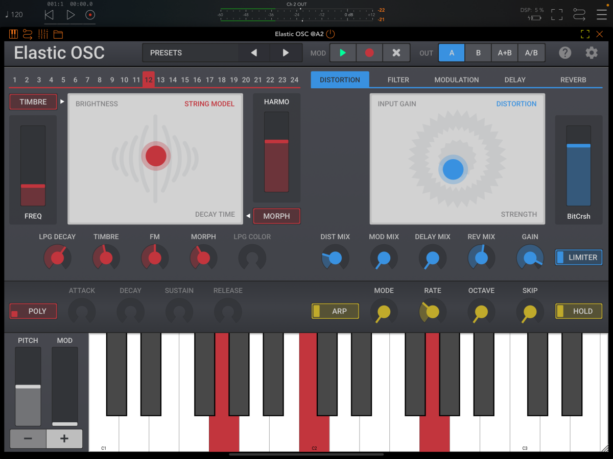 Elastic Osc Is A Mutable Instruments Based Polysynth Voice For Ios Tested Cdm Create Digital