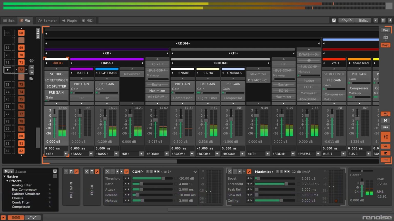Renoise 3.5 is huge: phrase scripting, tuning support, splitter effect ...