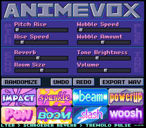 ANIMEVOX by castpixel is a free retro anime-style sound fx generator ...